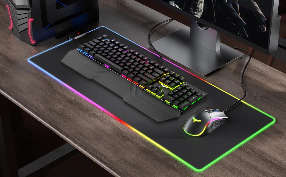 HAVIT KB511L Gaming Wired RGB Mechanical Keyboard, Mouse & Mouse Pad ...