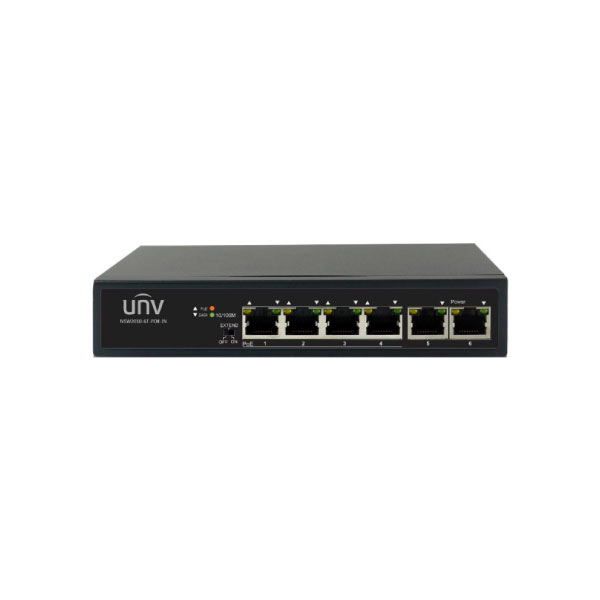 UNV NSW2010-6T-POE-IN 4-PORT 10/100 POE SWITCH WITH ETHERNET UPLINK PORT