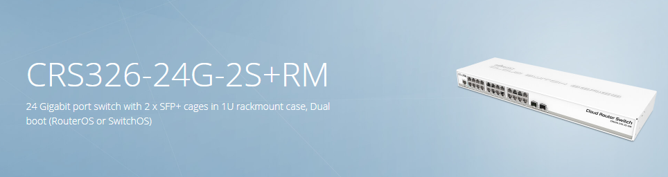 MIKROTIK Cloud Core Router Switch CRS326-24G-2S+RM (RouterOS L5 ...