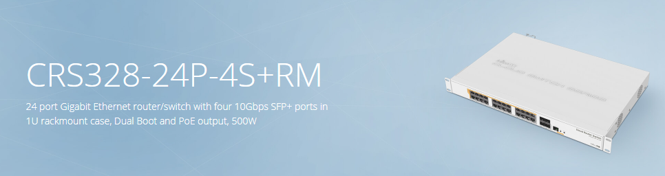 MIKROTIK Cloud Core Router Switch CRS328-24P-4S+RM (RouterOS L5 ...