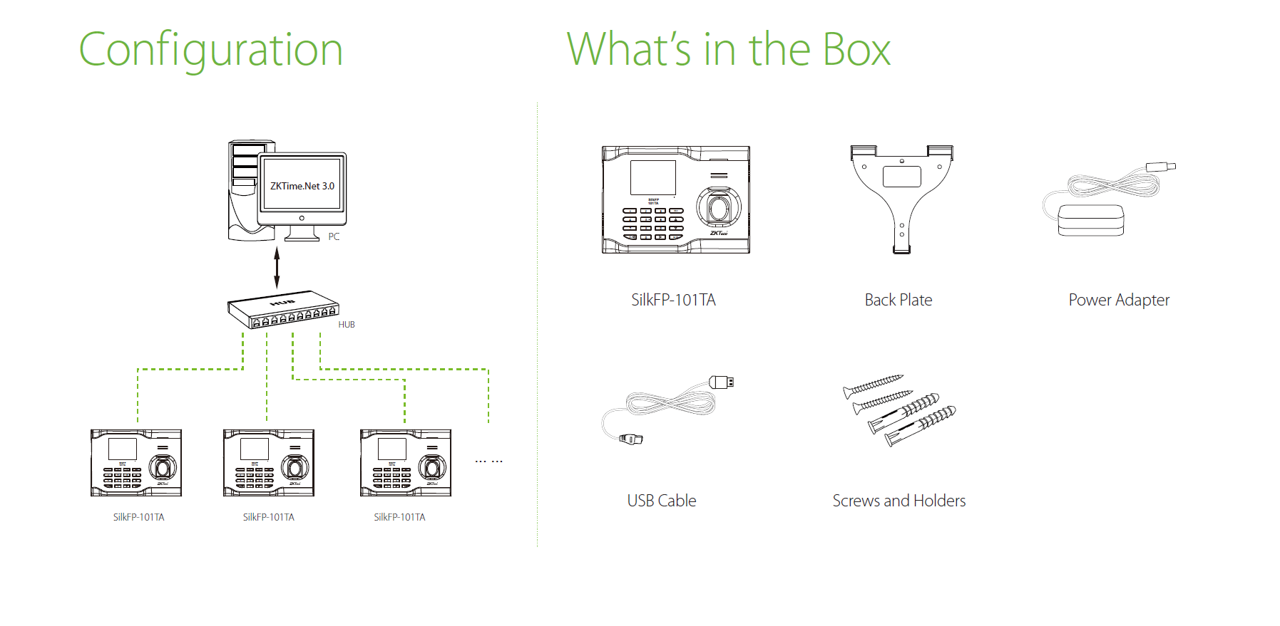 ZKTeco SILKFP-101TA FINGERPRINT TIME ATTENDANCE DEVICE