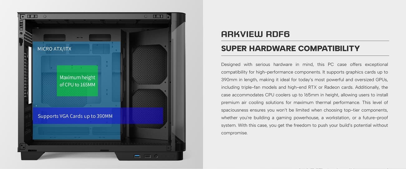 Value-Top ARKVIEW RDF6 Micro ATX Gaming Casing
