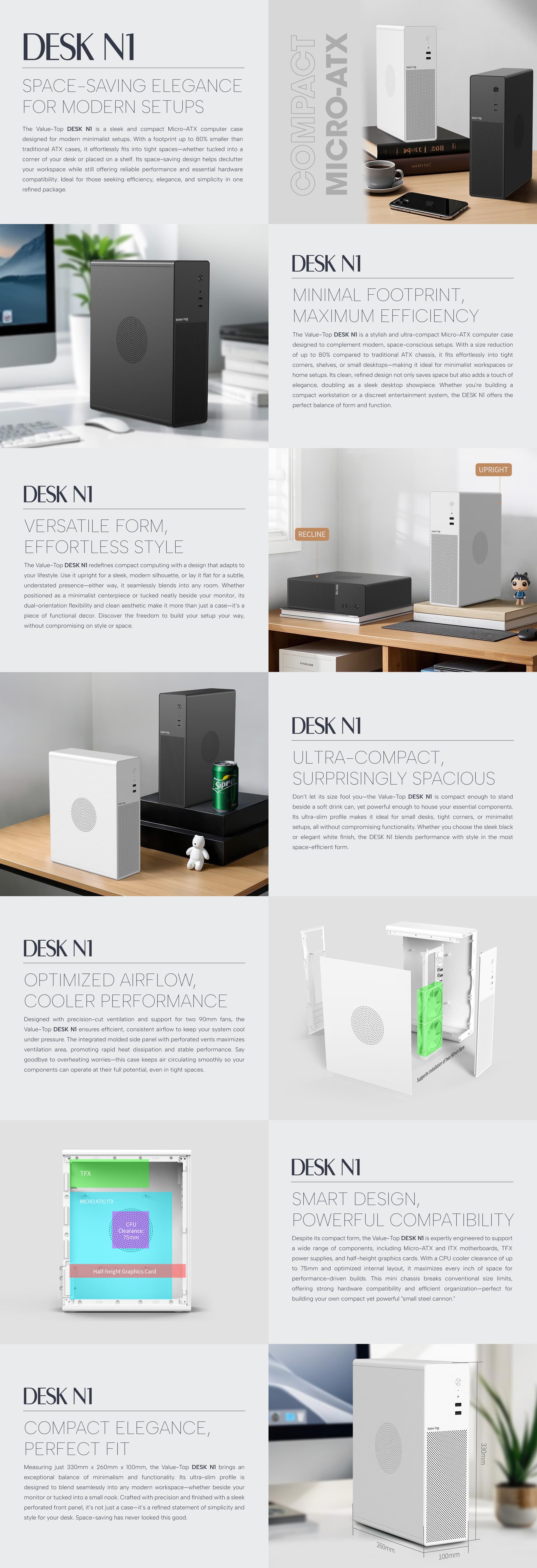 VALUE-TOP Desk N1 MICRO ATX CASE