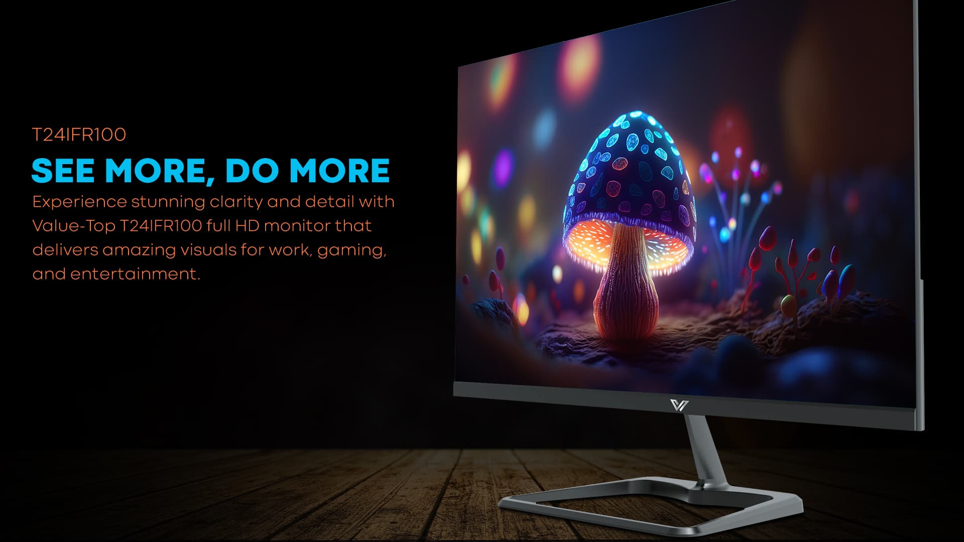 VALUE-TOP T24IFR100 23.8-INCH FULL HD 100Hz FRAMELESS IPS LED MONITOR ...