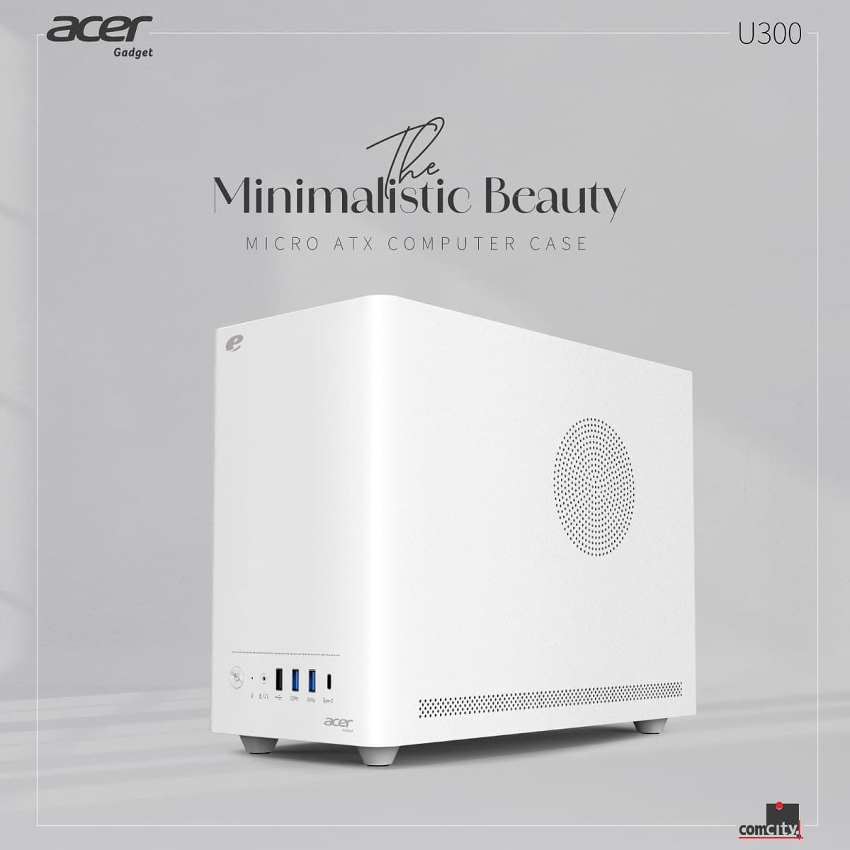 ACER GADGET U300W WHITE MICRO ATX BUSINESS CASE